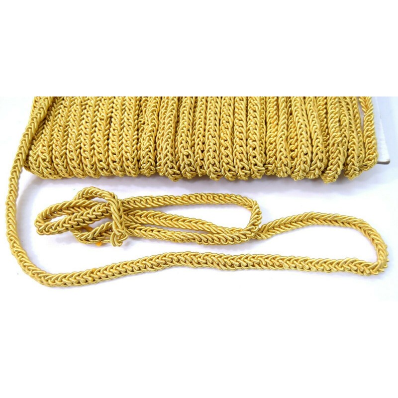 3 Strand Gold Wire Plated Metal Matt Gimp Braid cord Military Uniform