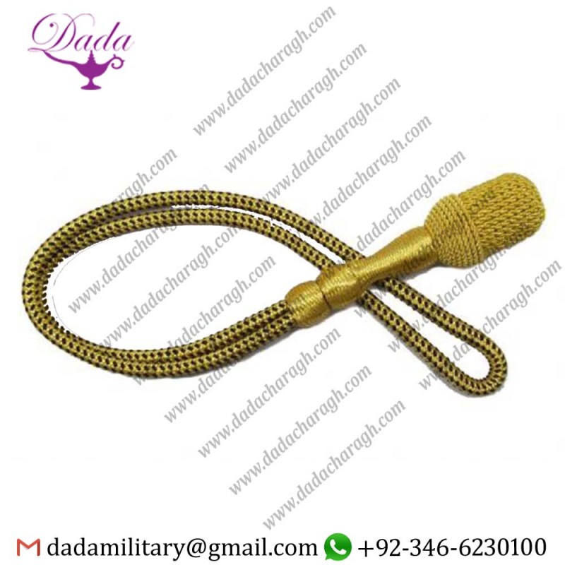 Customized Dress Cord For Italian 1937 Dagger Sword Knots Gold Black