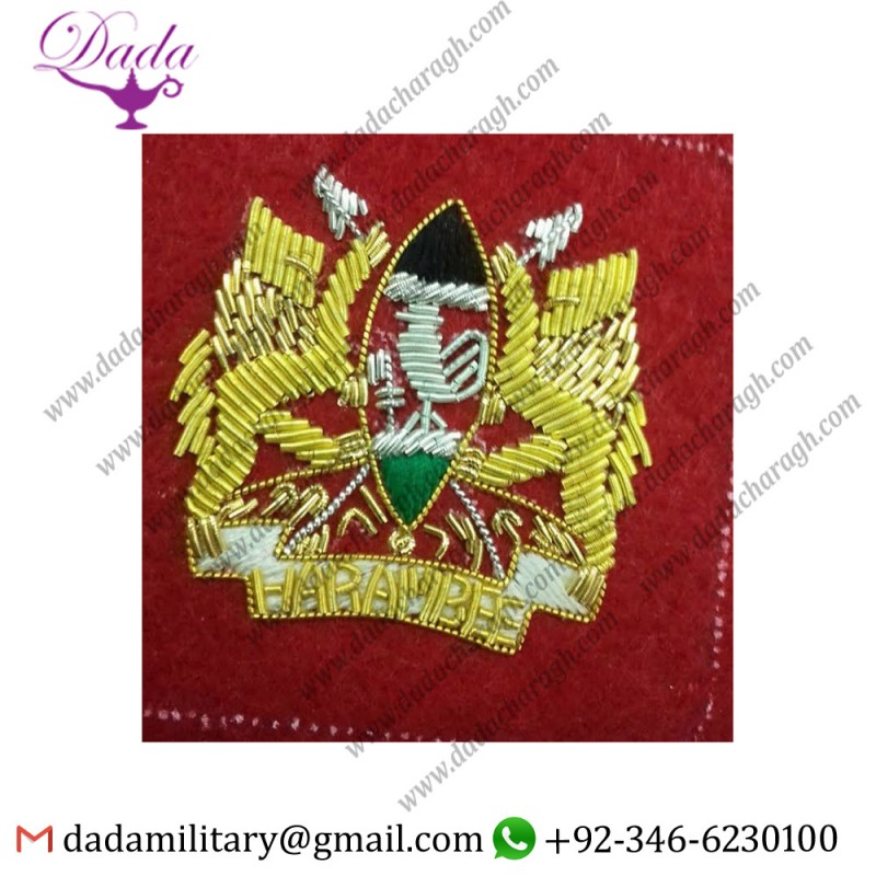 Custom Made Gold Embroidery Patch Embroidered Bullion Wire Blazer