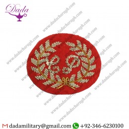 Handmade Badge Close Protection Red Mess Dress Sleeve Badge, Army,