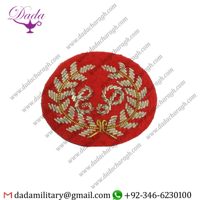 Handmade Badge Close Protection Red Mess Dress Sleeve Badge, Army,