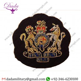 Hat Cap Badge Wo1 Badge, Warrant Officer, Army, Mess Dress, Black,