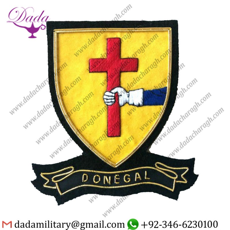 Military Uniform Emblem Hand Embroidered Irish County - Donegal