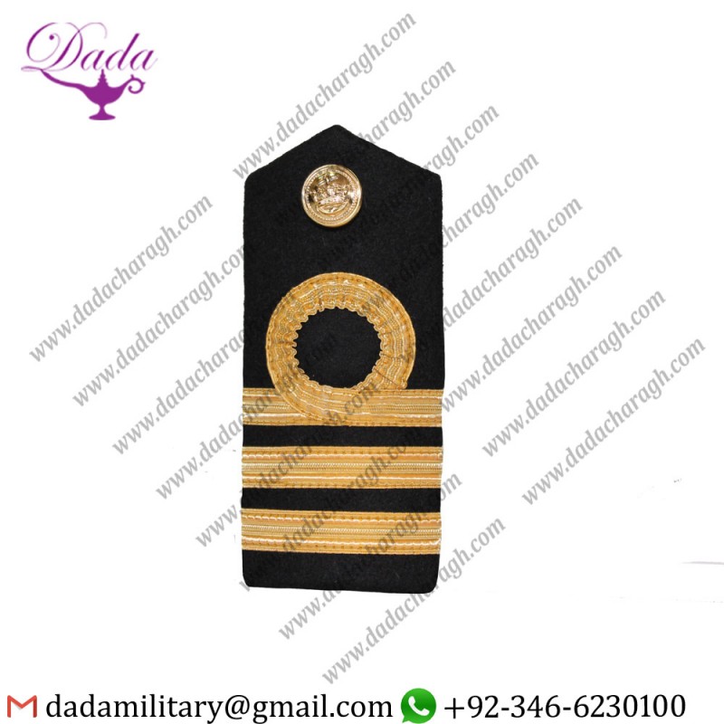 Military Shoulder EpauletsChief Deck Officer Shoulder Boards Curl Bars