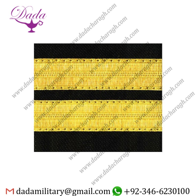 Soft Shoulder Epulette two bar gold pilot epaulette Epaulette Supplier
