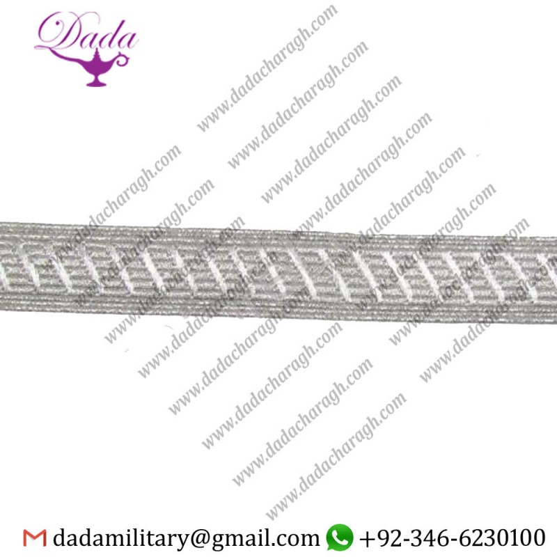 20 Mm Braid Silver Mylar Rank Marking Lace Trim Tresse Silver Braid