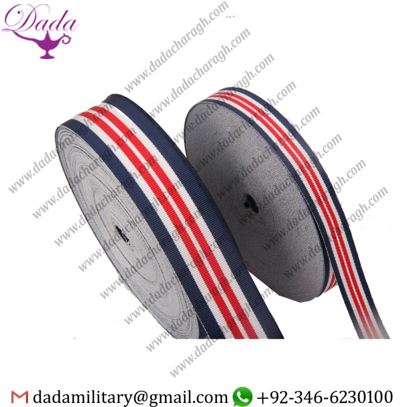 Blue white red ribbon, Military Medal Ribbons Gold Braids Wholesale,
