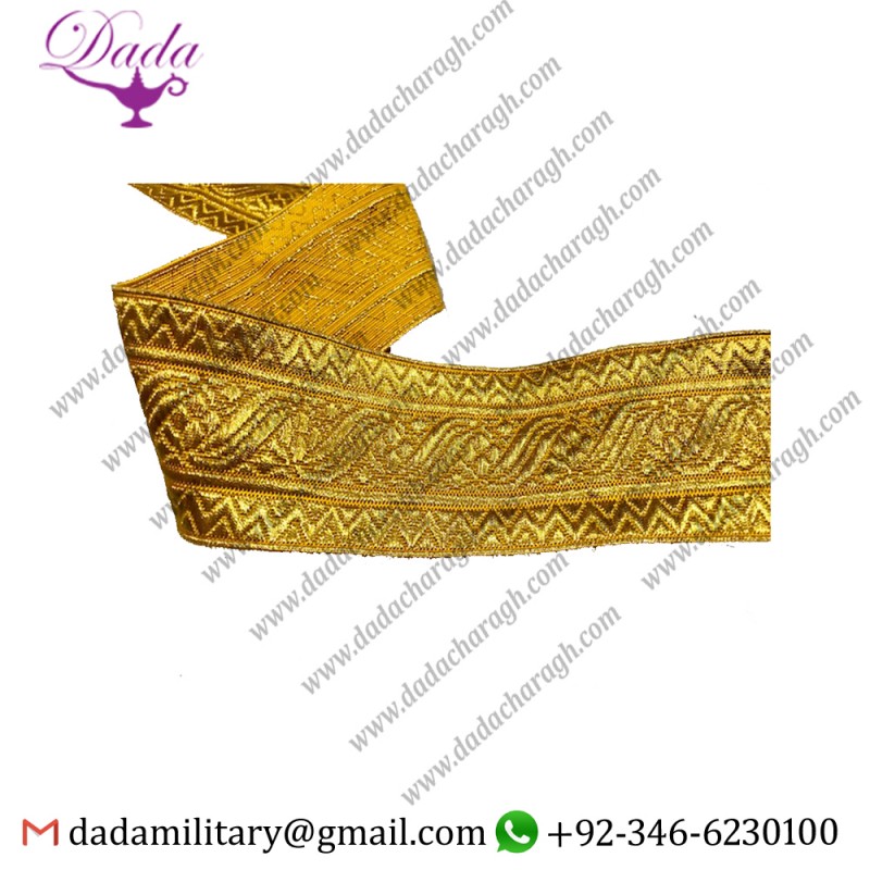 GOLDEN GALLON braid trim 50MM US Army gold Braid, Gold Bullion Braid