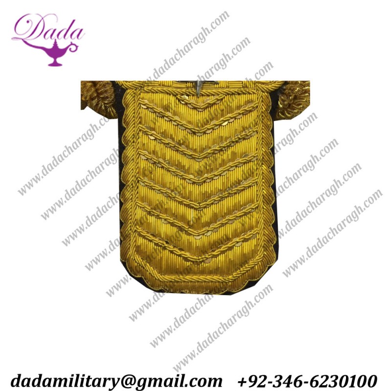 Epaulettes Officer Gold Bullion Wire Fringe Shoulder Gold Bullion Wire
