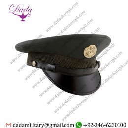 Green Army Company Grade Service Cap Hand Embroidered Army Visors peak