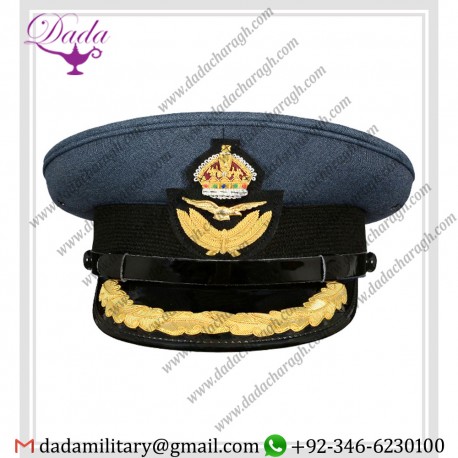 Hand Embroidery Royal Air Force Group Captain Cap Pakistan Embroidered