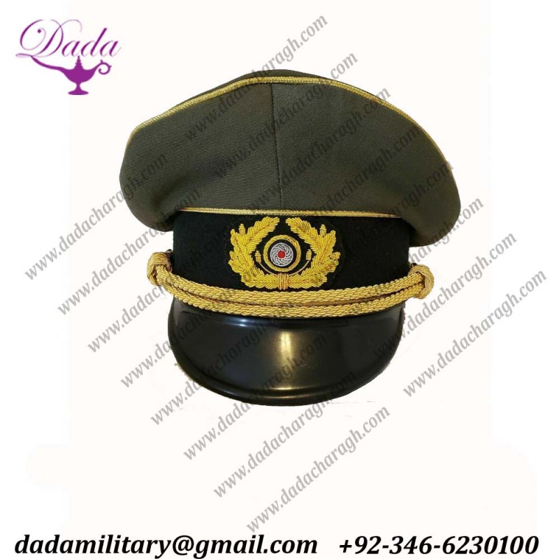 WWII German Army Generals Officers Service Visor Hat Cap Schirmuttzen