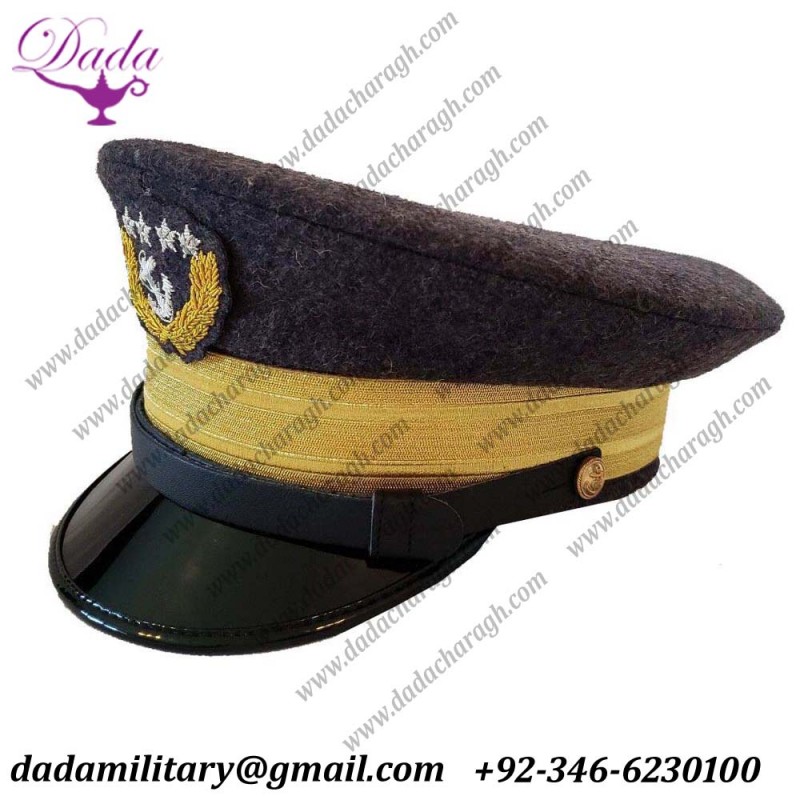 Wool Visor Hat Caps Kepi Civil War Naval Admiral General Officers Caps
