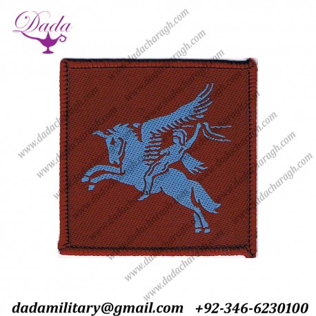 5 Airborne Brigade - Sky Blue On Maroon Pegasus FL Woven Parachute