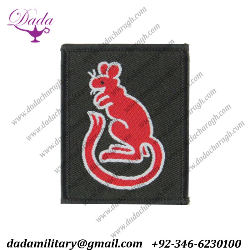 7th Armoured Brigade (Red Rat FL On Black) Modern FL Rare Formation