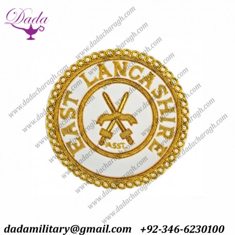 Gold Wire Embroidered Masonic Badge Masonic Emblem Wired Badge Patches