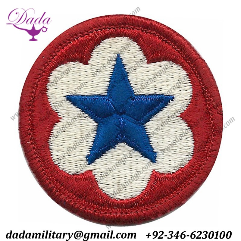 Army Service Forces Color Embroidered Us Army Shoulder Sleeve Patches