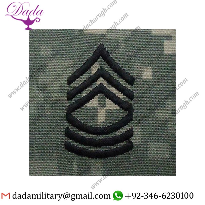 Genuine U.S. Army Embroidered ACU Sew On Rank Insignia Master Sergeant
