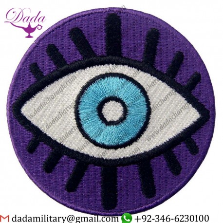 Evil Eye Embroidered Badge Iron On Sew On Patch Custom Military Badges