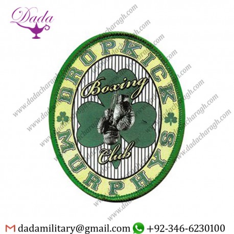 Dropkick Murphys - Boxing Club Oval Logo with Shamrock Clover Printed