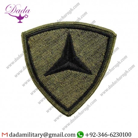 GENUINE U.S. MARINE CORPS SHOULDER PATCH THIRD DIVISION - SUBDUED army