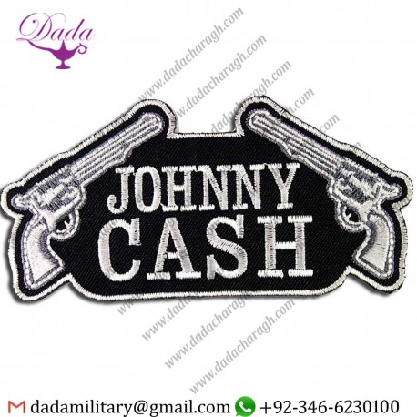JOHNNY CASH PATCH BAND EMBROIDERED IRON ON PATCHES Embroidered Patches