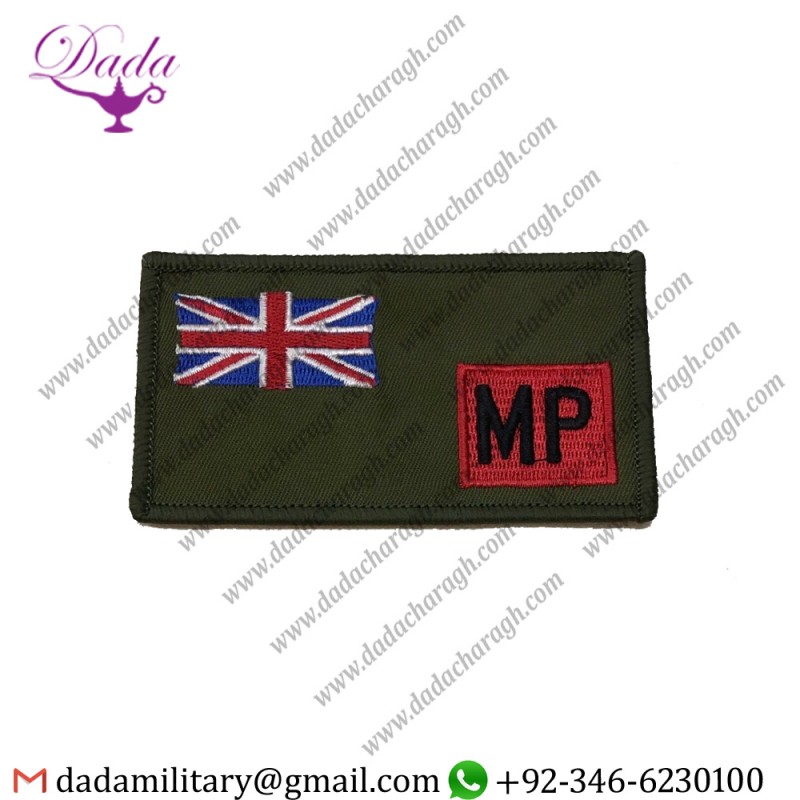 RMP MILITARY POLICE ZAP NUMBER & BLOOD GROUP BADGE, MP ARMY PATCH HOOK