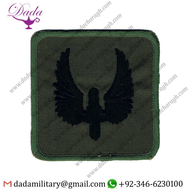 RAF REGIMENT - 2 PARACHUTE SQUADRON NUMERALS WINGED WHEEL EMBROIDERED