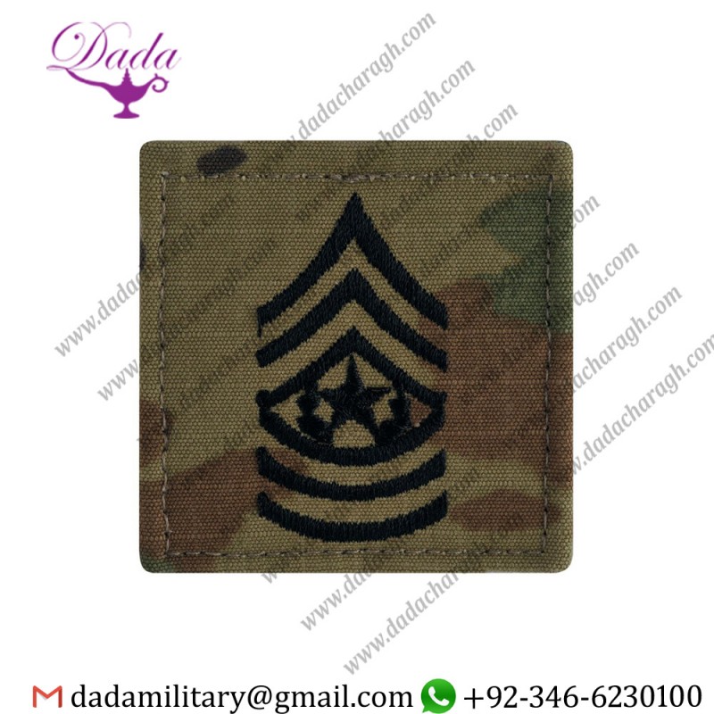US ARMY COMMAND SERGEANT MAJOR RANK OCP,SCORPION BACK VELCRO Military