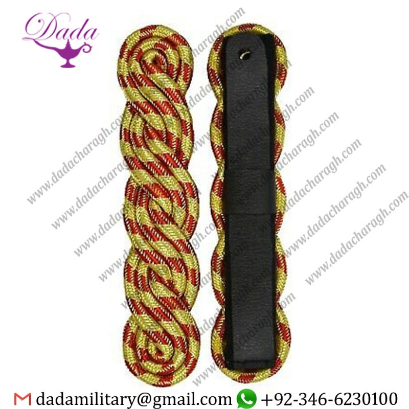 SHOULDER BOARD GOLD WIRE MAJOR GENERAL STAR CROSSED SWORD & BATON (2)