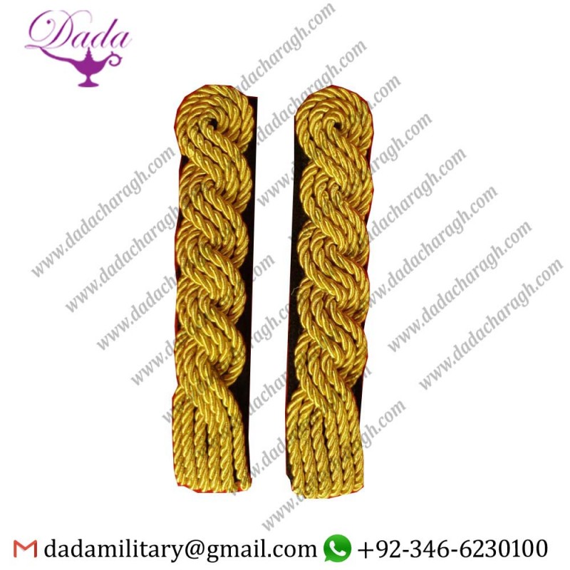SHOULDER CORD EPAULETTE GOLD BULLION WIRE MILITARY SHOULDER EPAULETTES