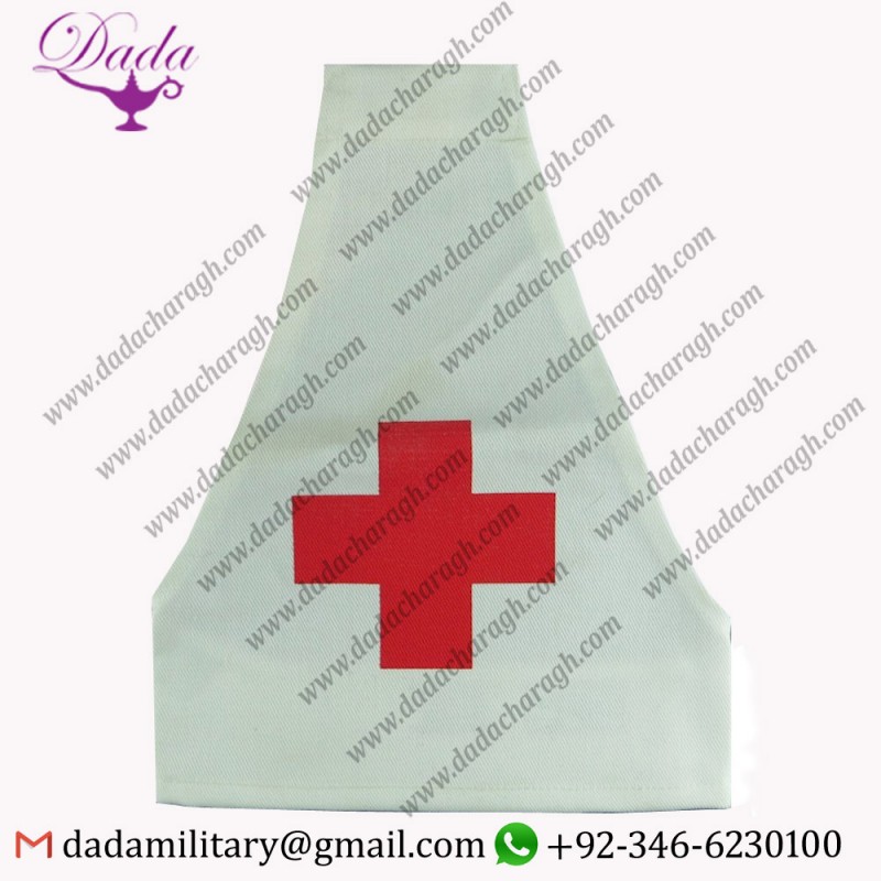 RED CROSS WHITE BRASSARD ROYAL NAVY ISSUE PRINTED ARM-BAND OR BRASSARD