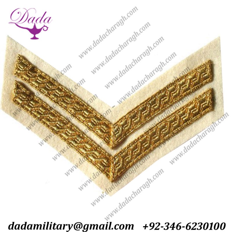 Military Insignia Corporal Gold On White Rank Chevron Military Chevron