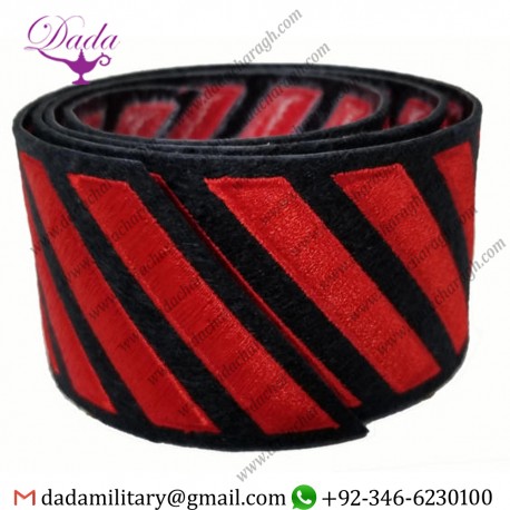 Uniform Service Hash Marks Red on Midnight Navy Felt Backing Chevrons